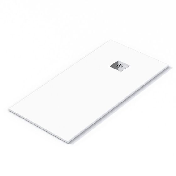 Aqua I Urban Slate Effect Rectangular Shower Tray & Waste 1200mm x ...