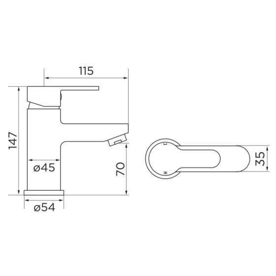 Noveua Acton Mono Basin Mixer & Click Clack Waste - Chrome