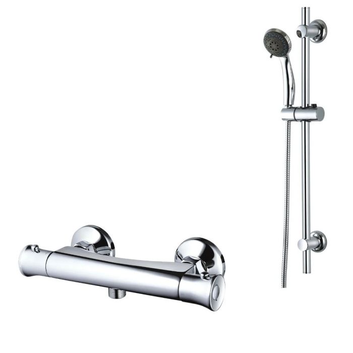Noveua Islington Thermostatic Bar Shower Valve with Sliding Rail Kit