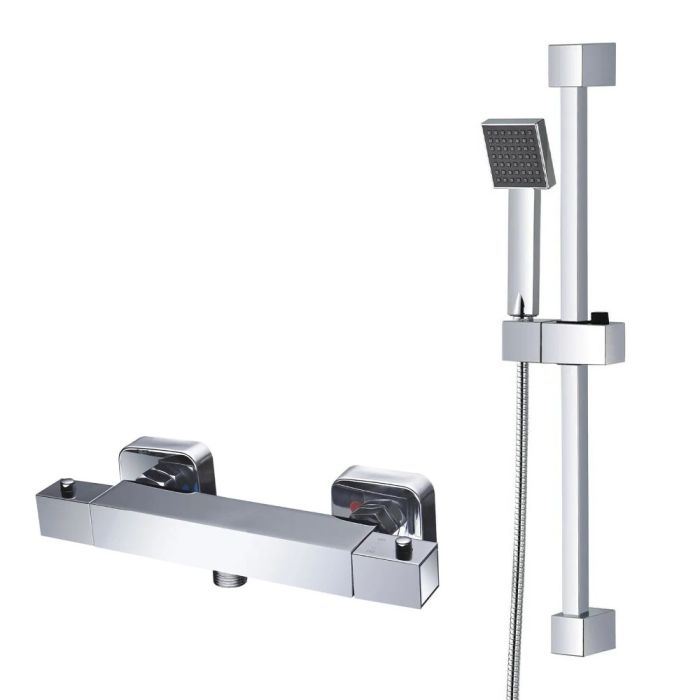 Noveua Mayfair Thermostatic Bar Shower Valve with Sliding Rail Kit