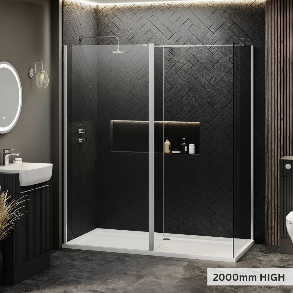 Aqua i 10 Wetroom Screen Panel 1100mm x 2000mm High