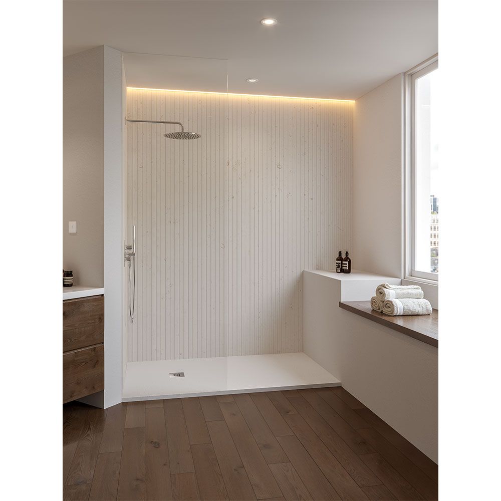 Aqua I Urban Slate Effect Rectangular Shower Tray & Waste 1600mm x ...