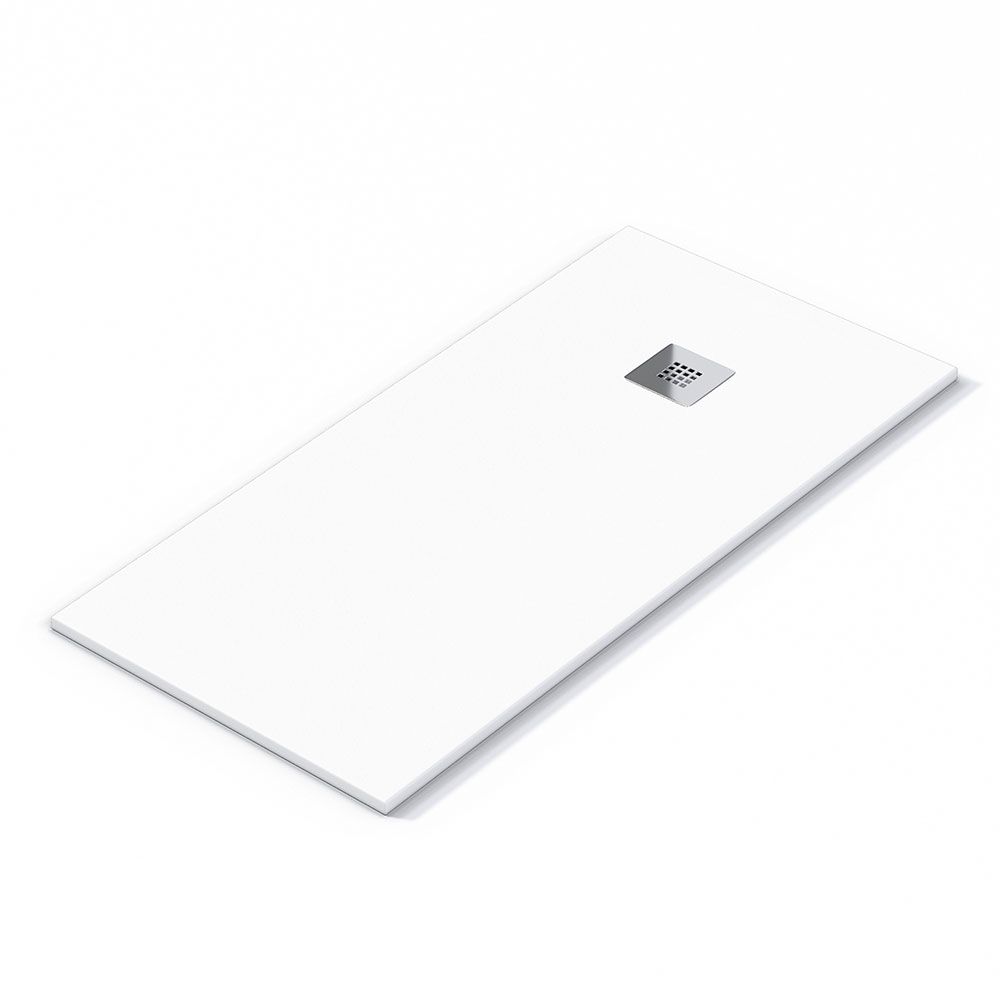 Aqua I Urban Slate Effect Rectangular Shower Tray & Waste 1000mm x ...