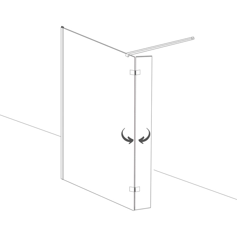 Aqua I Innovation 10mm Wetroom Screen with Flipper Panel