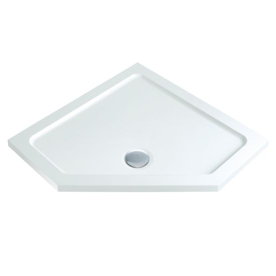 Ai6 Pentangle Shower Enclosure & Tray 900mm x 900mm - Silver